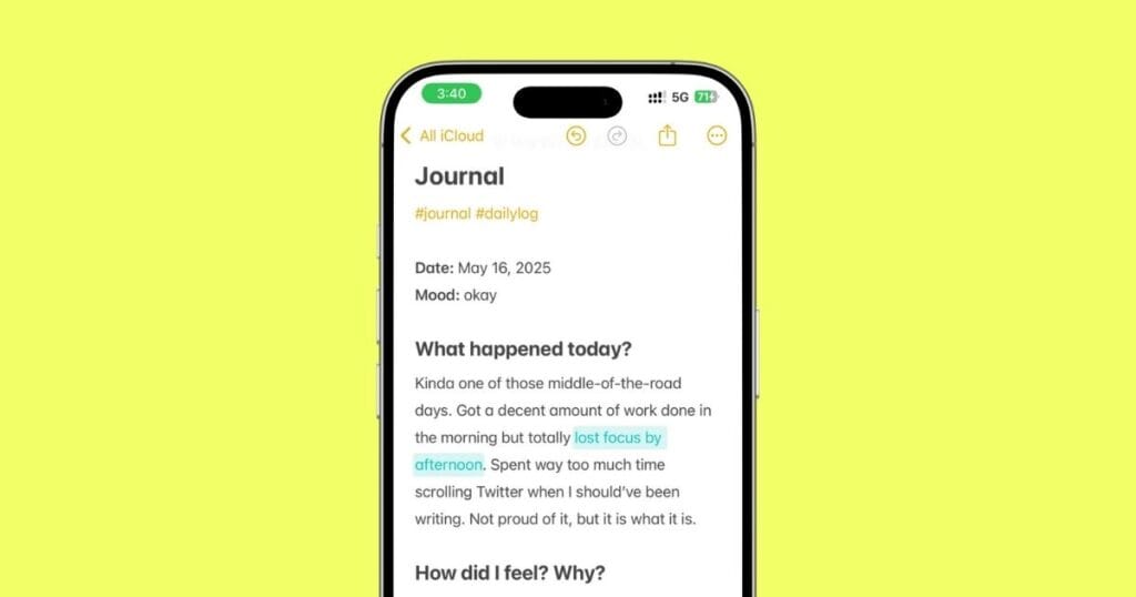 How I Use Apple Notes to Track My Workouts (Even Macros)