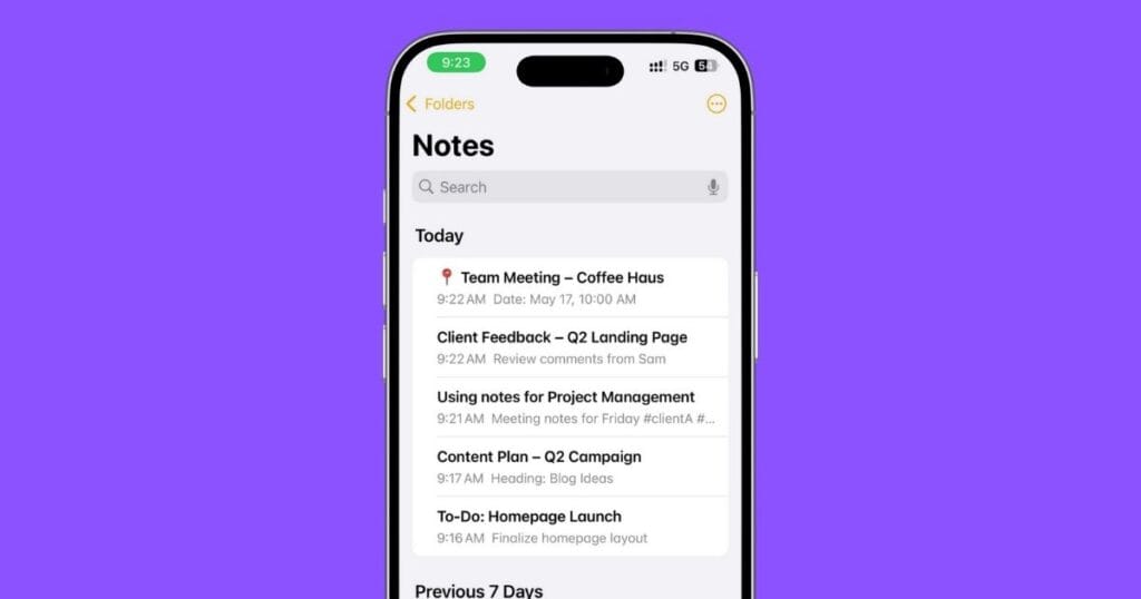 How I Use Apple Notes as a Daily Planner on My iPhone
