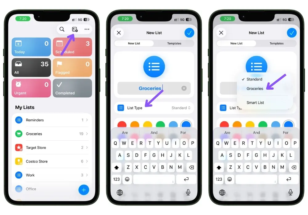 Apple Reminders Grocery List That Runs Itself