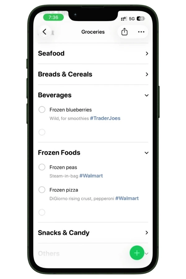 Apple Reminders Grocery List That Runs Itself